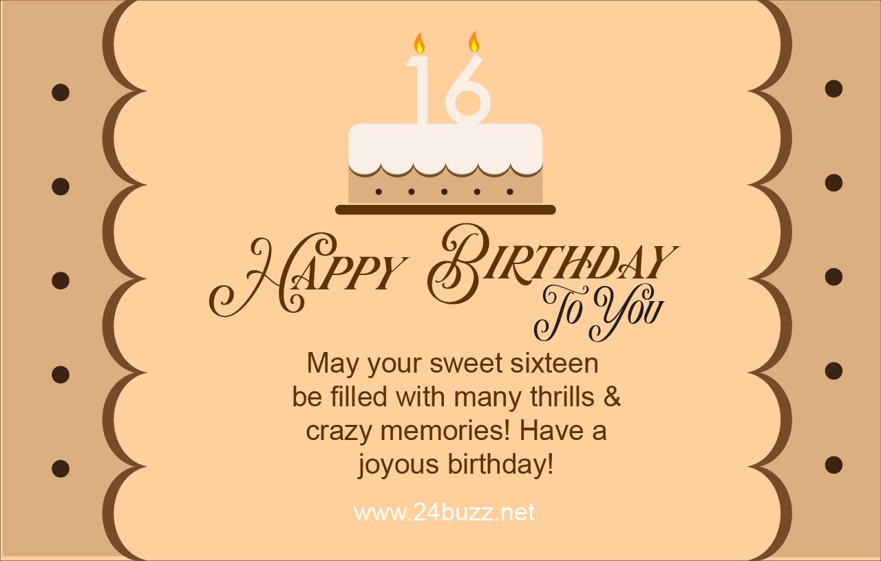 16th birthday wishes messages - 24Buzz